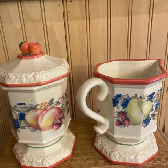Avon | Kitchen | Vintage Avon 3 Pc Sweet Country Harvest Sugar And ...